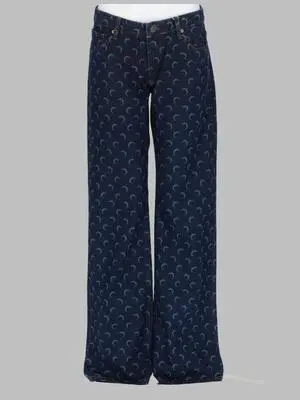 MARINE SERRE Moon Print Jeans - Blue