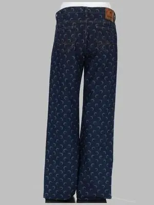 MARINE SERRE Moon Print Jeans - Blue