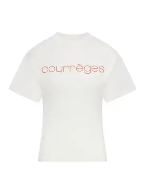 COURREGES Cotton Printed T-shirt