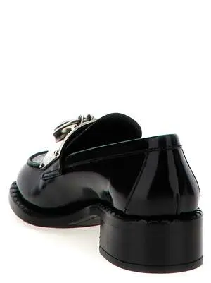 Prada Smoked Brushed Leather Loafers
