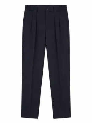 Tagliatore Wool Tailored Trousers - Blue