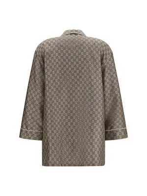 Gucci Printed Silk Twill Shirt