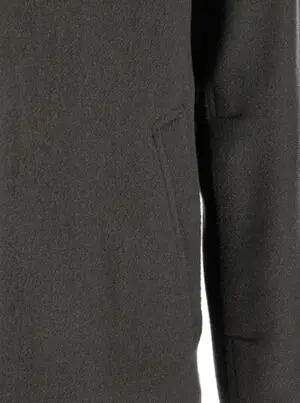 Rick Owens Brad' Green Jacket With Classic Collar In Wool