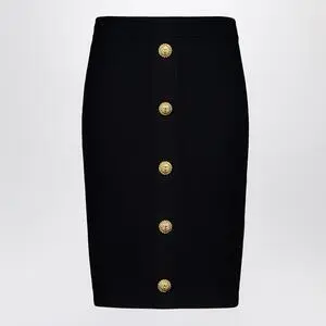 Balmain Tweed Pencil Skirt - Black