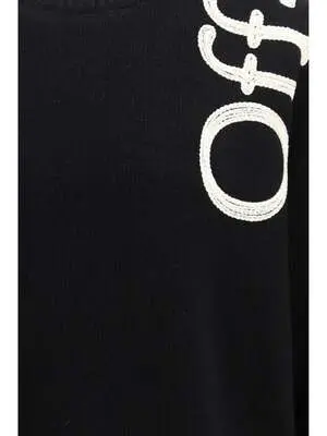 Off-White Vertical Bookish Logo Knit Crewneck