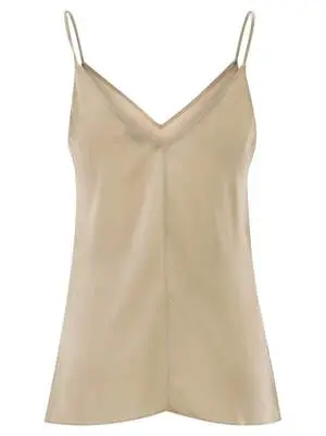 Brunello Cucinelli Stretch Silk Satin Top