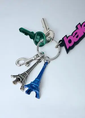 Balenciaga Biker Logo Keychain