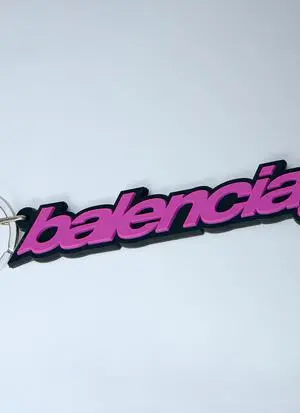 Balenciaga Biker Logo Keychain