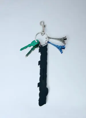 Balenciaga Biker Logo Keychain