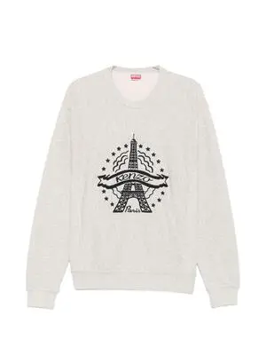 Kenzo KENZO Eiffel Tower Motif Crew Neck Sweatshirt Multicolor