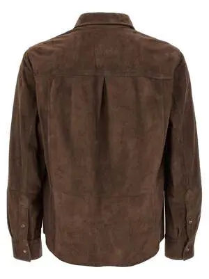 Brunello Cucinelli Suede Overshirt - Brown