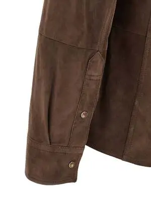 Brunello Cucinelli Suede Overshirt - Brown