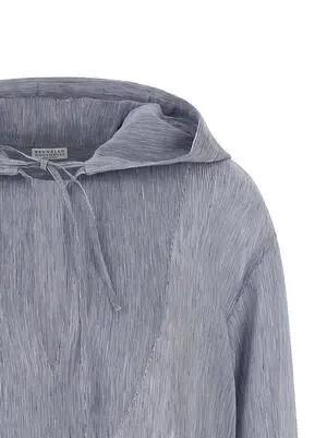Brunello Cucinelli Hooded Shirt - Blue
