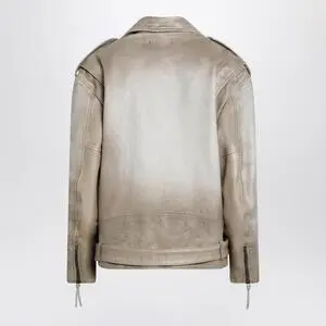 GOLDEN GOOSE Beige Leather Phoebe Jacket