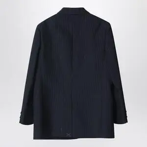 Fendi Navy Pinstriped Wool Blazer