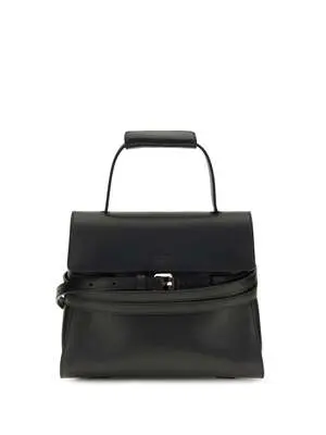 Moschino Buckle Shoulder Bag - Black