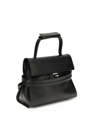 Moschino Buckle Shoulder Bag - Black
