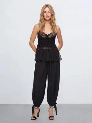 Chloé Fluid Silk Trousers - Black
