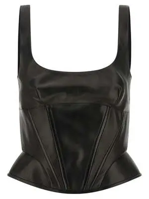 ERMANO SCERVINO Ermanno Scervino Peplum Bustier Top - Black