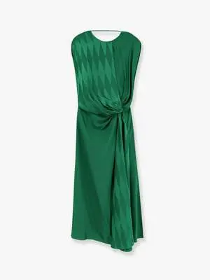 Versace Cocktail Viscose And Silk Dress - Multicolor