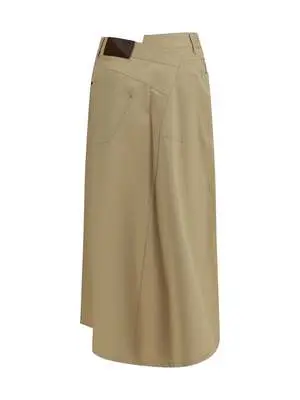 Loewe Asymmetric Cotton Skirt