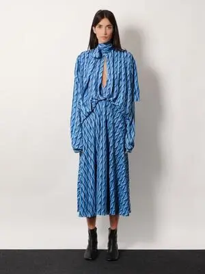 Balenciaga Printed Fabric Long Dress