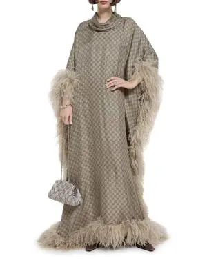 Gucci Long Printed Silk Twill Dress