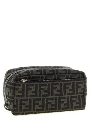 Fendi Small Double Zip Beauty Case - Brown
