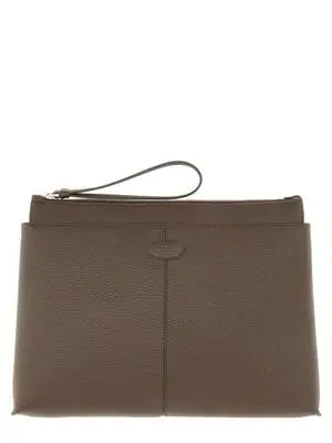 TOD'S Medium Document Holder - Brown
