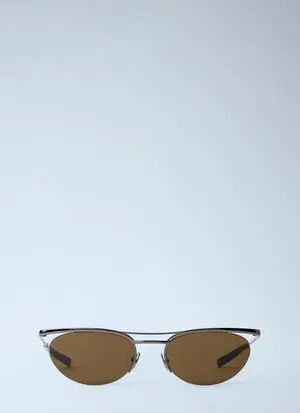 Saint Laurent Sl 862 Oval Frame Sunglasses - Brown