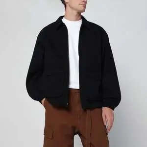 AWAKE NY Zip-up Overshirt With Logo - Black