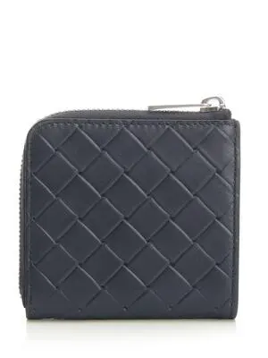 Bottega Veneta Square Braided Wallet With Zip