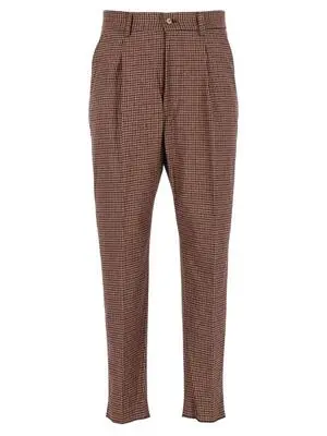 Eleventy Houndstooth Pleated Trousers