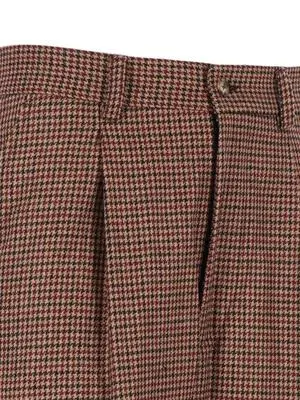 Eleventy Houndstooth Pleated Trousers