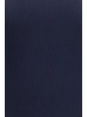 Max Mara Ribbed Jersey Tank Top - Blue