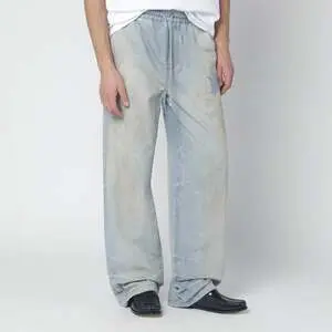 Amiri Baggy Jeans In Perfect Antique Indigo - Blue
