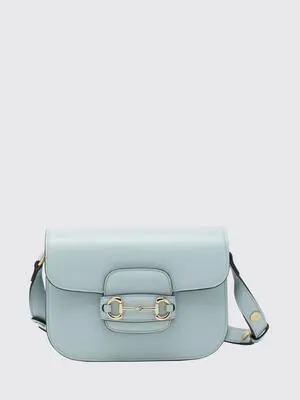 Gucci Horsebit 1955 Grained Leather Bag - Blue