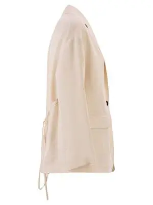 Brunello Cucinelli Viscose Linen Twill Jacket - Cream