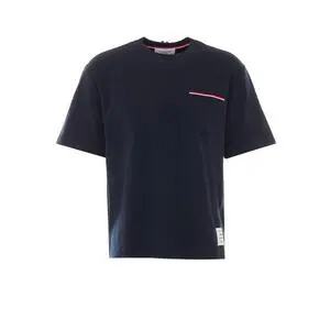 Thom Browne Stripe Logo Oversize T-shirt - Blue