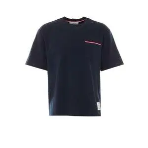 Thom Browne Stripe Logo Oversize T-shirt - Blue
