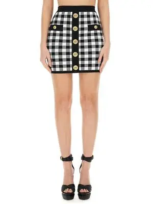 Balmain Vichy Skirt - Multicolor