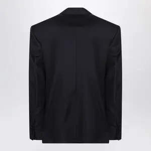 Dolce & Gabbana Dark Navy Wool Single-breasted Jacket - Blue