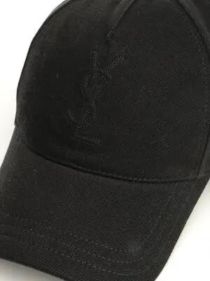 Saint Laurent Cassandre Baseball Cap - Black