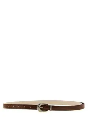 Brunello Cucinelli Carved Leather Belt - Brown