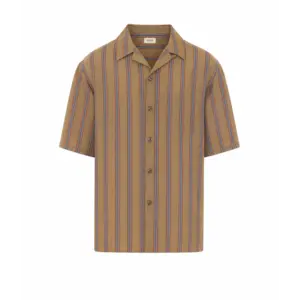 Saint Laurent Striped Cassandre Shirt - Cream