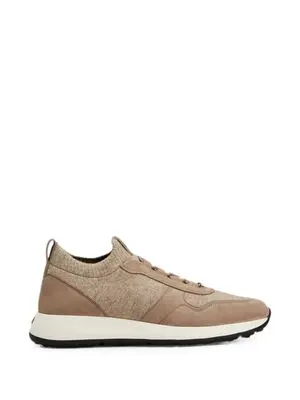 TOD'S Leather And Knit Sneakers - Multicolor
