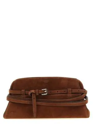 Moschino Tie Me' Suede Clutch