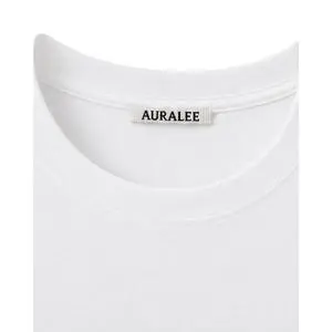 Auralee Brushed Organic Cotton Jersey T-shirt - White