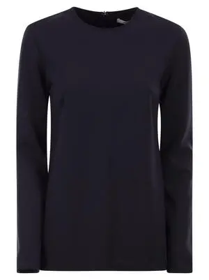 Max Mara Slim Fit Crew Neck Top - Multicolor