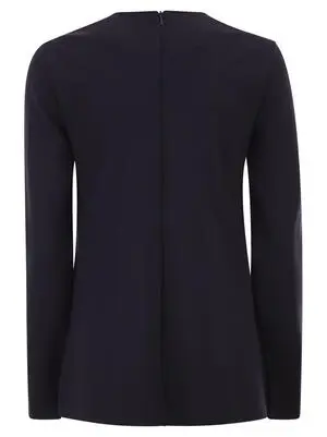 Max Mara Slim Fit Crew Neck Top - Multicolor